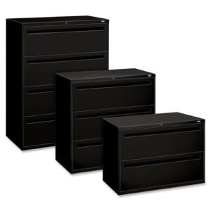 HON 783LP 700 Series 36 by 19-1/4-Inch 3-Drawer Lateral File, Black