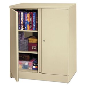 hon metal storage cabinet 3 shelves 36"w x 18"d x 42"h putty