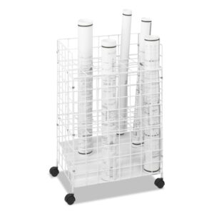 safco products 3088 wire roll file, 24 compartment, white