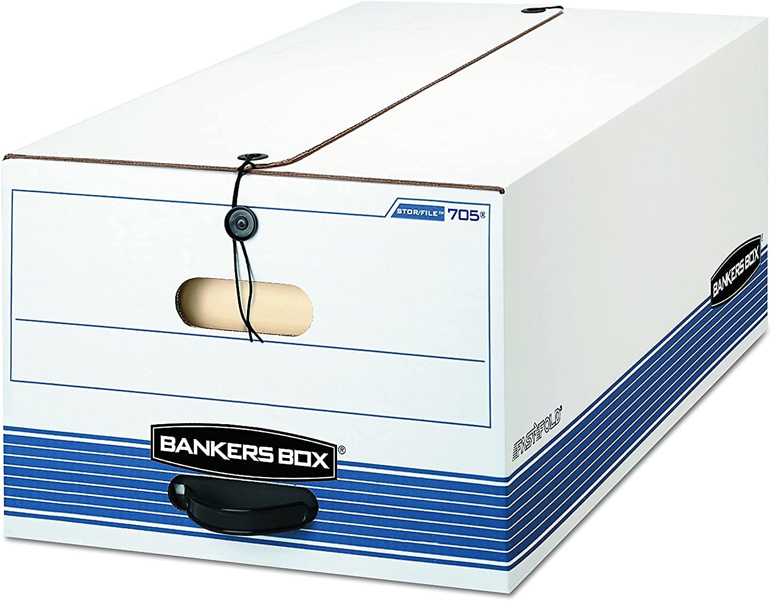 Bankers Box STOR/FILE Medium-Duty Storage Boxes, FastFold, String and Button, Legal, Case of 12 (00705)