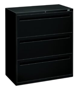 hon 783lp 700 series 36 by 19-1/4-inch 3-drawer lateral file, black