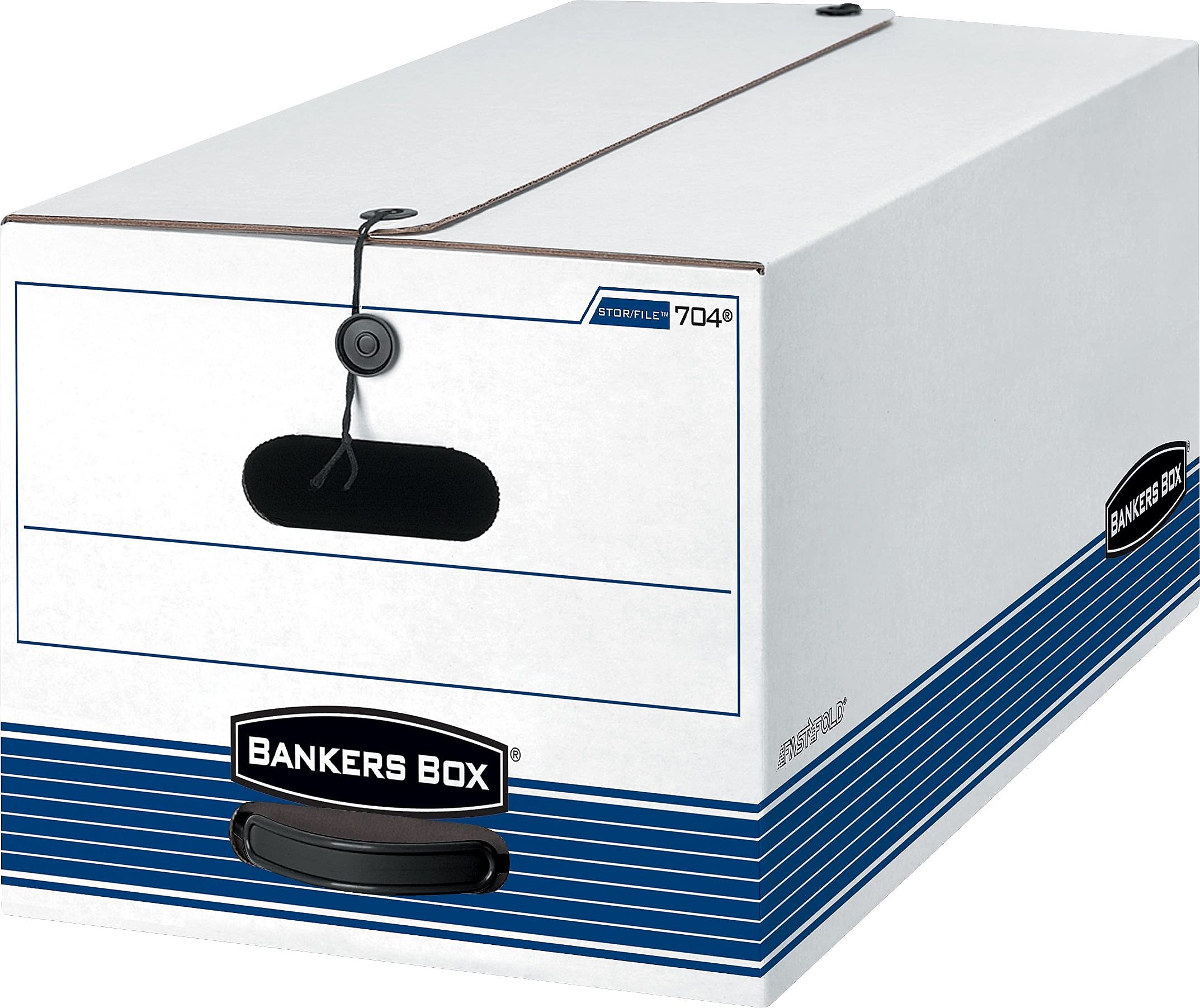 Bankers Box STOR/FILE Medium-Duty Storage Boxes, FastFold, String and Button, Legal, Case of 12 (00705)