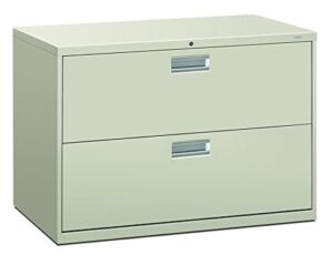 hon brigade 600 series lateral file, 2 legal/letter-size file drawers, light gray, 42" x 18" x 28"