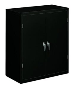 hon brigade series five-shelf storage cabinet - high storage cabinet, 36w by 18d by 42h , black (hsc1842)