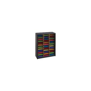 Safco Products 7121BL Value Sorter Literature Organizer, 36 Compartment, Black