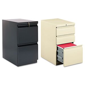 HON Brigade Mobile Pedestal | 2 File Drawers | Radius Pull | 15" W | Black Finish