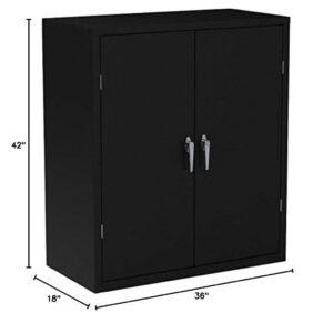 HON Brigade Series Five-Shelf Storage Cabinet - High Storage Cabinet, 36w by 18d by 42h , Black (HSC1842)