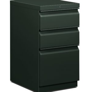 HON 33720RS 19-7/8-Inch Efficiencies Mobile Pedestal File with 1 File and 2 Box Drawers, Charcoal