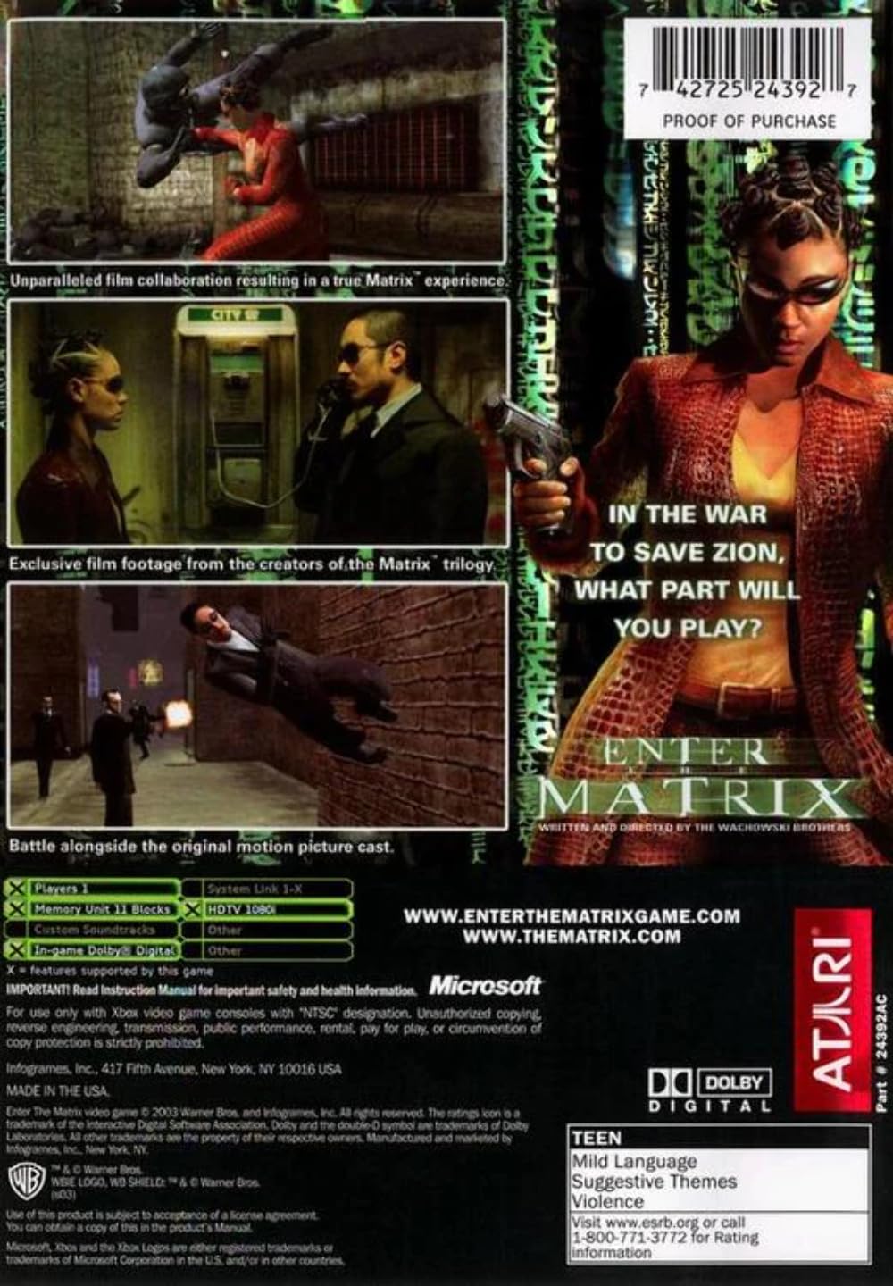 Enter the Matrix - Xbox