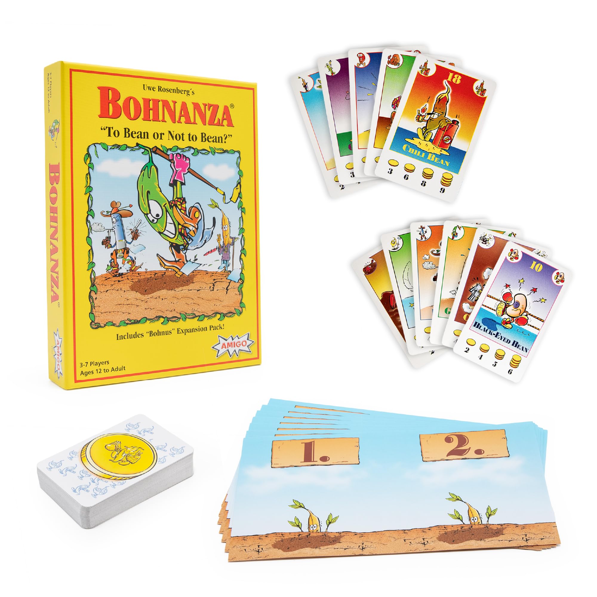 Amigo Games Bohnanza Classic Card Game – Plant & Harvest Your Beans in This Exciting Strategic Game That is Fun for the Whole Family – For Kids & Adults Ages 12 & Older