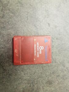 official sony playstation 2 memory card - crimson red