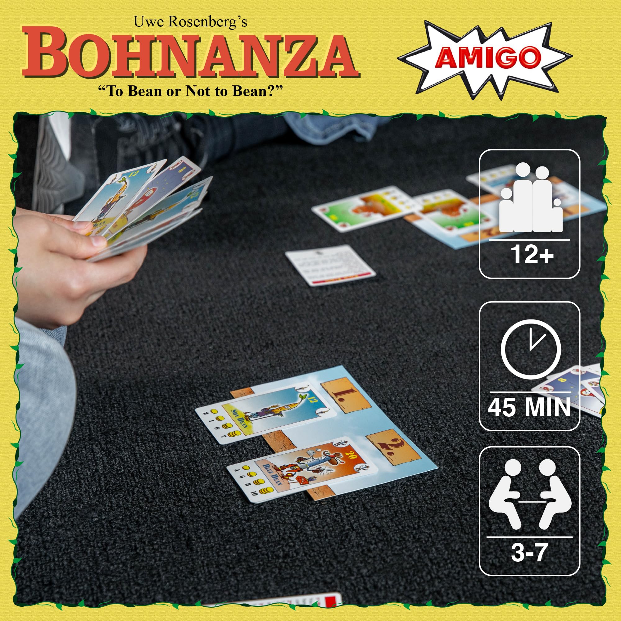 Amigo Games Bohnanza Classic Card Game – Plant & Harvest Your Beans in This Exciting Strategic Game That is Fun for the Whole Family – For Kids & Adults Ages 12 & Older