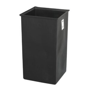 safco trash can liner for 36 gallon garbage cans, plastic insert easy to remove and clean, black