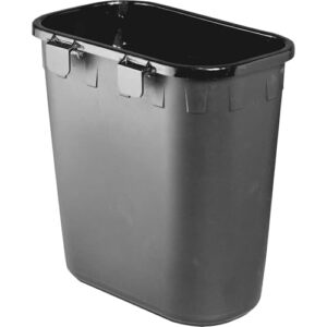 Safco Products 2944BL Paper Pitch Recycling Trash Can, Black, "9.8"" x 10.3"" x 6.3"""