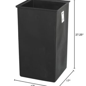 Safco Trash Can Liner for 36 Gallon Garbage Cans, Plastic Insert Easy to Remove and Clean, Black