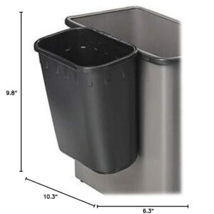 Safco Products 2944BL Paper Pitch Recycling Trash Can, Black, "9.8"" x 10.3"" x 6.3"""