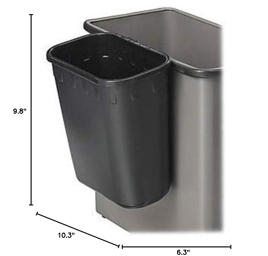 Safco Products 2944BL Paper Pitch Recycling Trash Can, Black, "9.8"" x 10.3"" x 6.3"""