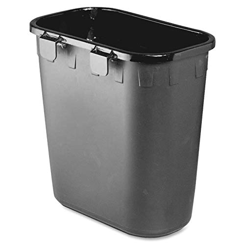 Safco Products 2944BL Paper Pitch Recycling Trash Can, Black, "9.8"" x 10.3"" x 6.3"""