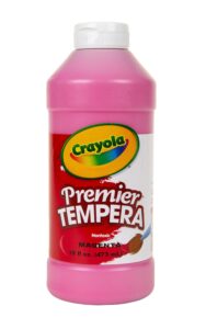 crayola premier tempera paint for kids - magenta (16oz), kids classroom supplies, great for arts & crafts, non toxic, easy squeeze bottle