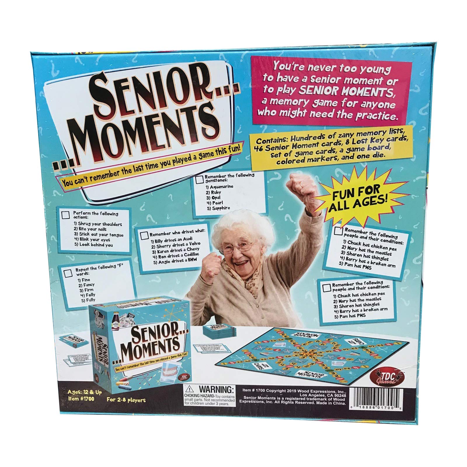 Senior Moments Board Game