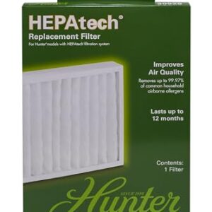 Hunter 30928 HEPAtech Replacement Air Purifier Filter for Models 30057, 30057A, 30059, 30060, 30061, 30067, 30067A, 30078, 30079, 30097, 30124, 30126, 30180, 30183