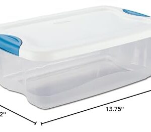 Sterilite Latch Storage Container, 6 qt Capacity, Clear