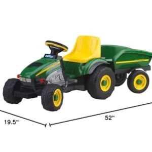 Peg Perego John Deere Farm Tractor and Trailer Pedal Tractor, Green