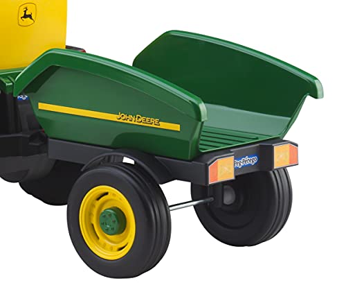 Peg Perego John Deere Farm Tractor and Trailer Pedal Tractor, Green