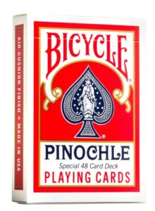 bicycle pinochle playing cards, standard index, 1 deck