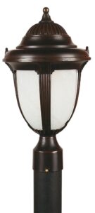 john timberland casa sorrento traditional outdoor post light fixture bronze aluminum 16 3/4" marbleized glass for exterior house porch patio outside deck yard garden driveway home lawn walkway