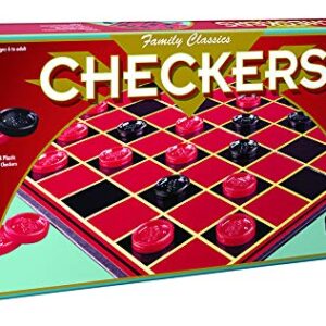 Family Classics Checkers -- With Folding Board and Interlocking Checkers by Pressman