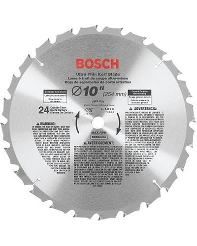 Bosch CBCL1024 10-Inch 24 Tooth FTB Ripping Saw Blade with 5/8-Inch Arbor