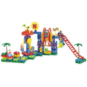 Learning Resources Gears! Gears! Gears! Dizzy Fun Land, Motorized Gears Toy Set, Gears for Kids, Engineering for Kids, Puzzle, 120 Pieces, Ages 5+