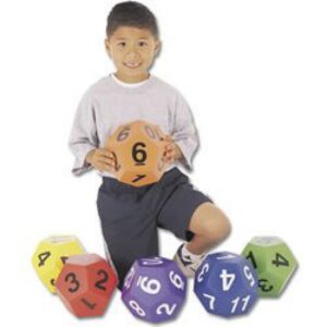 12 sided numbered dice (set of 6)