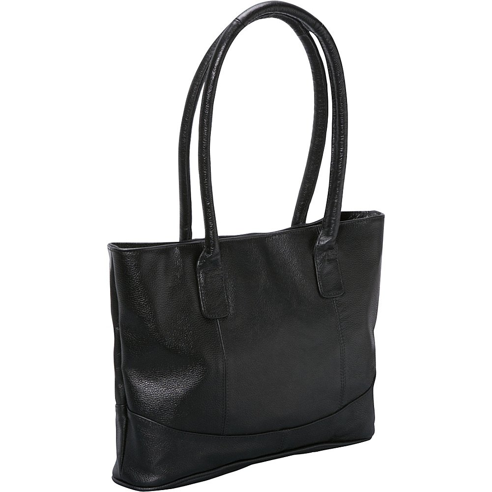 Casual Leather Handbag - Black (#1827-0)