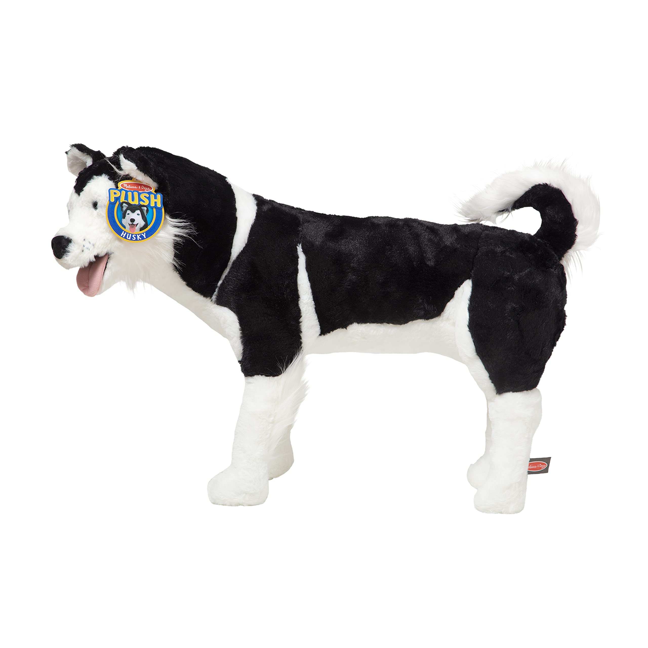 Melissa & Doug Giant Siberian Husky - Lifelike Stuffed Animal Dog (over 2 feet tall)