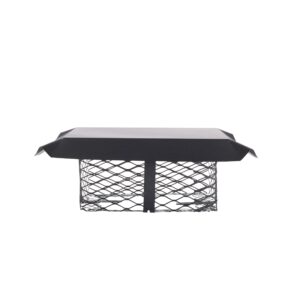 hy-c galvanized steel chimney cover - scadj-s black adjustable chimney cap, single chimney flue cover, bolt-on chimney vent cap (size small)