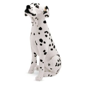 melissa & doug giant dalmatian - lifelike stuffed animal dog (over 2 feet tall) - extra large stuffed animals, plush dalmatian dog for ages 3+