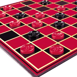 Family Classics Checkers -- With Folding Board and Interlocking Checkers by Pressman