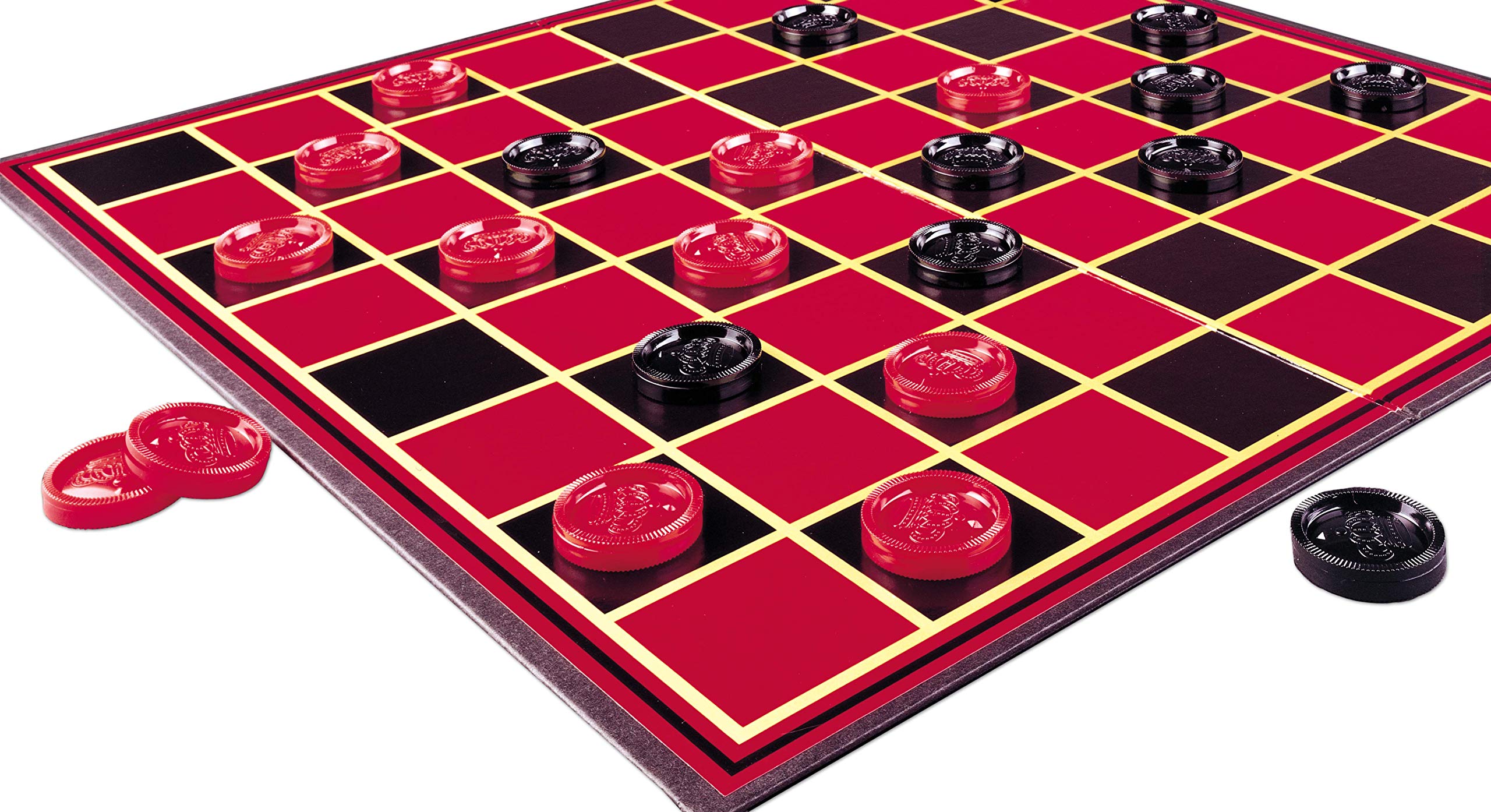 Family Classics Checkers -- With Folding Board and Interlocking Checkers by Pressman