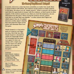 Simply Suspects - Strategy Board Game - from Spy Alley