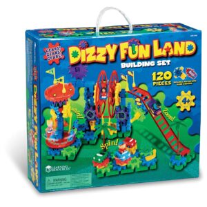 Learning Resources Gears! Gears! Gears! Dizzy Fun Land, Motorized Gears Toy Set, Gears for Kids, Engineering for Kids, Puzzle, 120 Pieces, Ages 5+