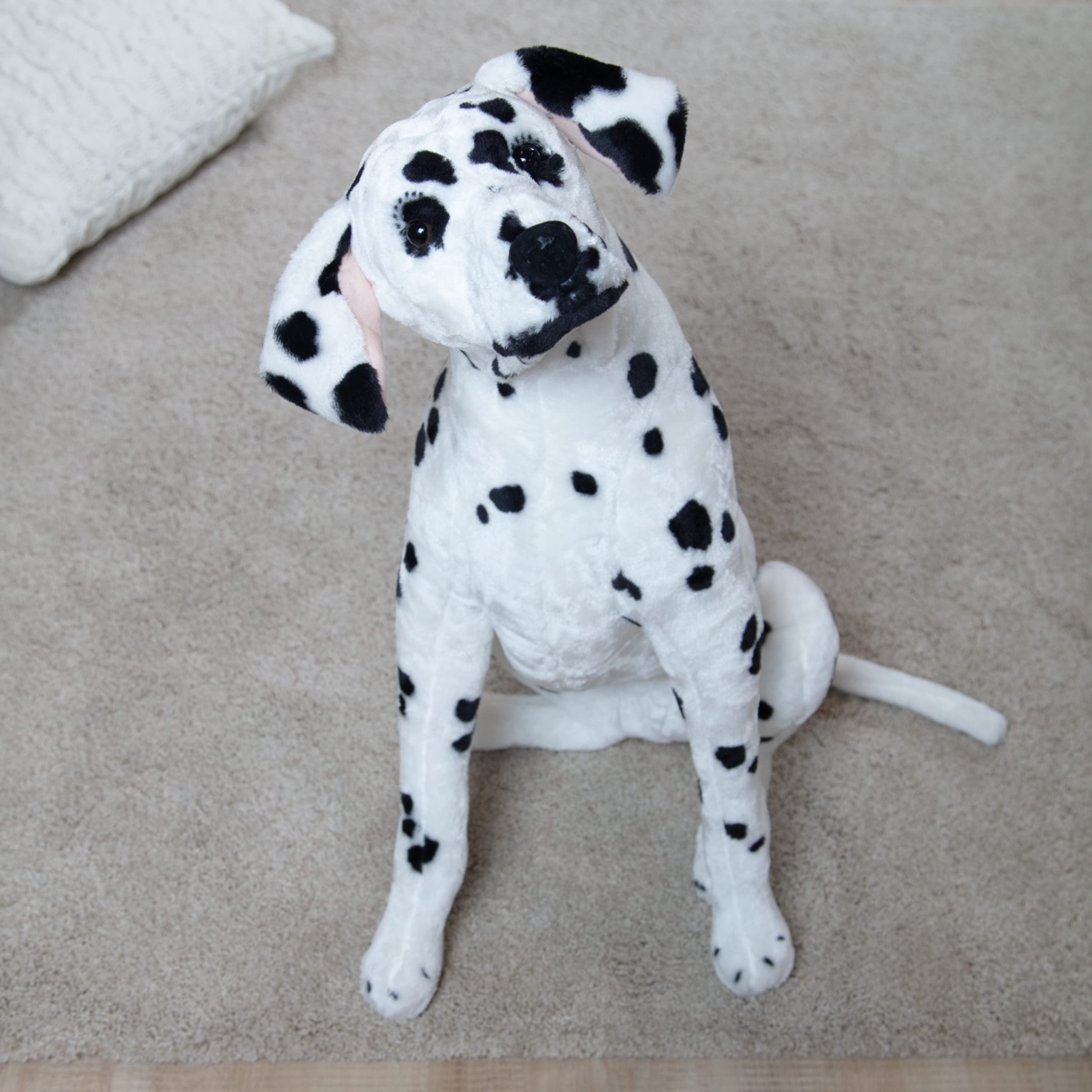 Melissa & Doug Giant Dalmatian - Lifelike Stuffed Animal Dog (over 2 feet tall) - Extra Large Stuffed Animals, Plush Dalmatian Dog For Ages 3+