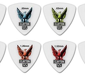 Clayton Acetal Guitar Picks (Select from gauges .38mm - 1.00mm)