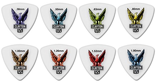 Clayton Acetal Guitar Picks (Select from gauges .38mm - 1.00mm)