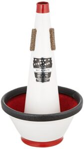 humes & berg new stone lined mic-a-mute 154 trombone, black, red, white