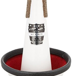 Humes & Berg New Stone Lined Mic-A-Mute 154 Trombone, Black, red, white