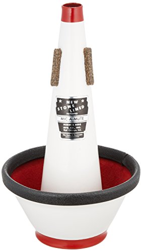 Humes & Berg New Stone Lined Mic-A-Mute 154 Trombone, Black, red, white