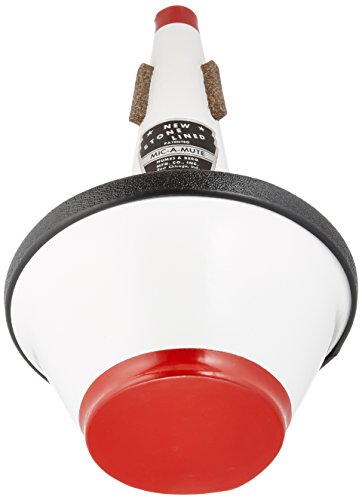 Humes & Berg New Stone Lined Mic-A-Mute 154 Trombone, Black, red, white