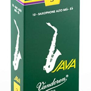 Vandoren SR263 Alto Sax JAVA Reeds Strength 3; Box of 10